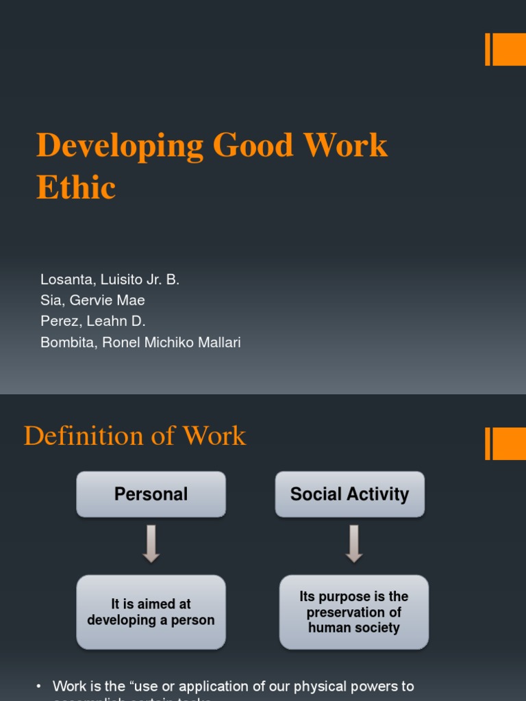 Chapter 9 - Developing Good Work Ethic REport | PDF | Thomas Aquinas | Employment