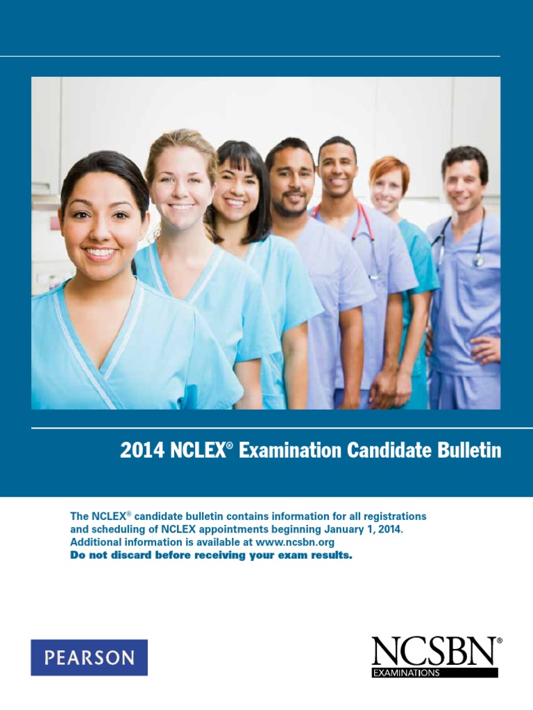 2014 NCLEX Candidate Bulletin PDF | PDF | National Council Licensure ...