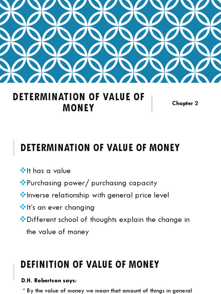 Determining the Value of Money | PDF | Supply (Economics) | Quantity ...