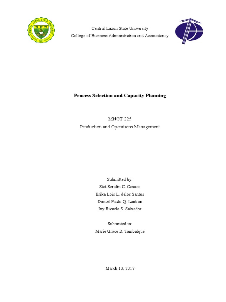 Process Selection & Capacity Planning | PDF | Career & Growth | Business
