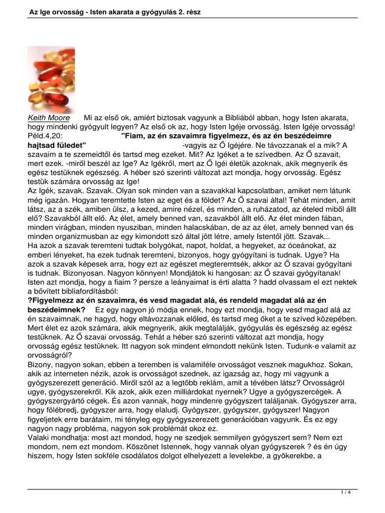 Isten Akarata A Gyógyulás Keith Moore 2 PDF | PDF
