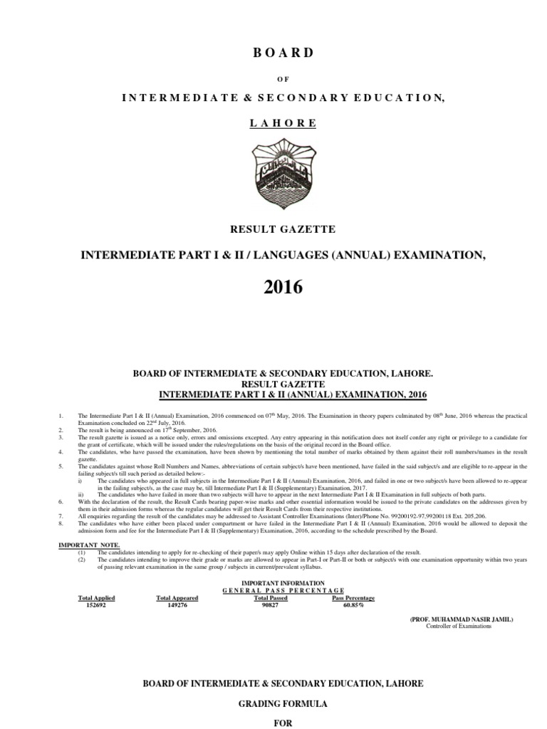 Preamble Inter Part-II Annual 2016 | PDF | Pakistan