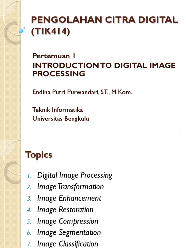 ImageProcessing1 Introduction 2 | PDF | Pixel | Charge Coupled Device