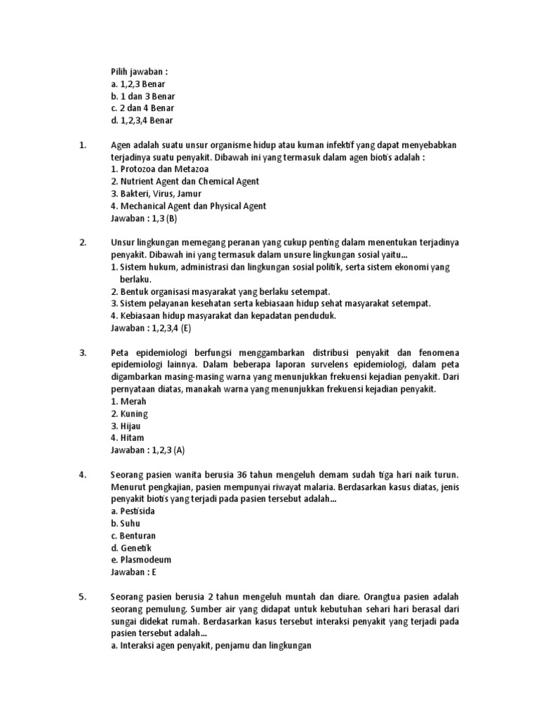 Soal Uts Epid-1 | PDF