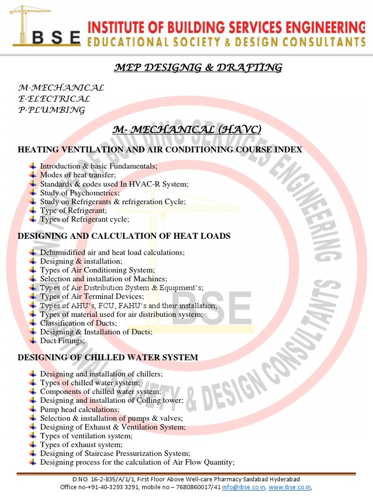 MEP Designing SUB-2 | PDF | Hvac | Air Conditioning