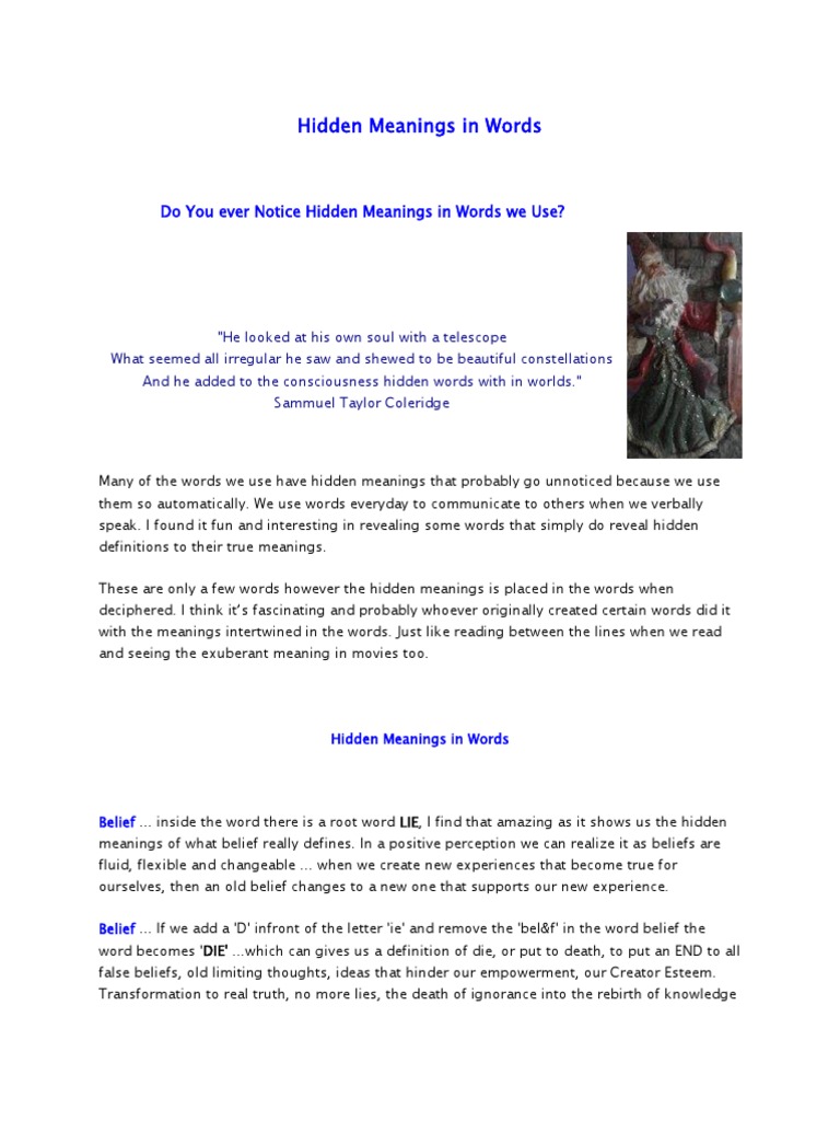 Unveiling Hidden Meanings in Words | PDF | Ion | Physics