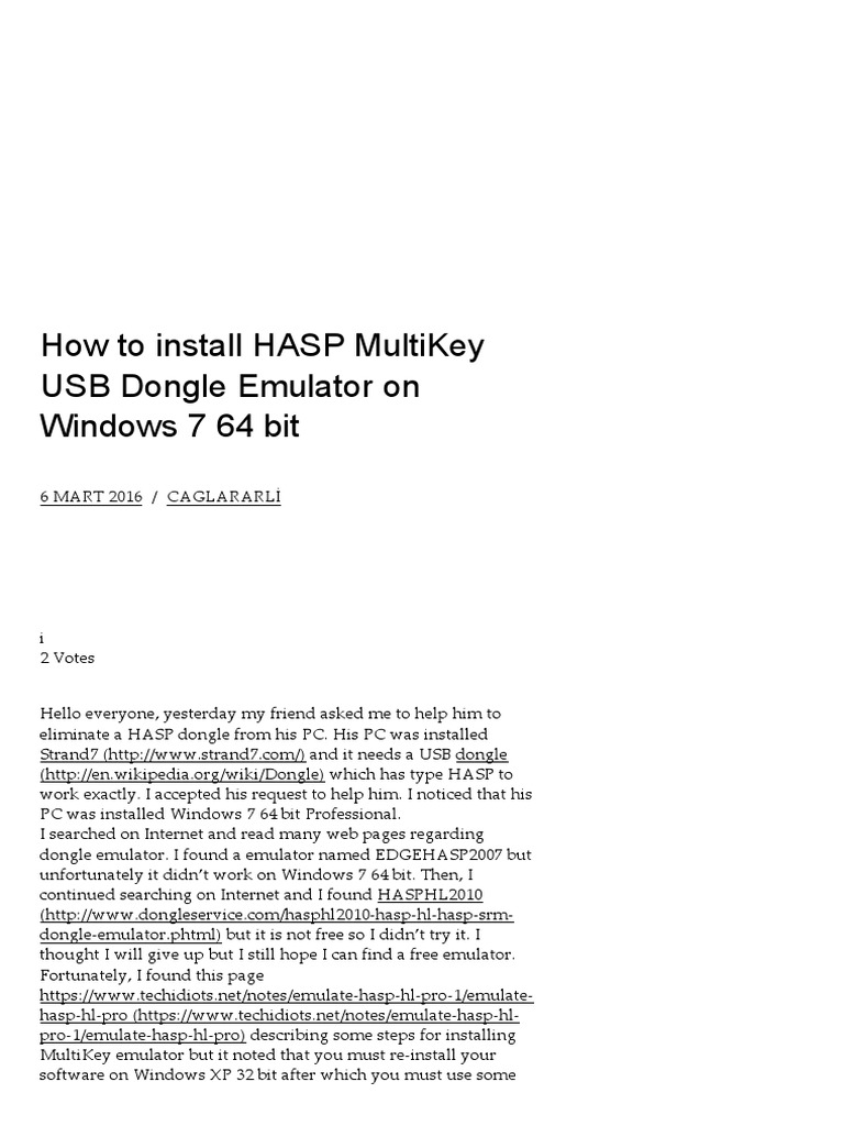 Hasp | Download Free PDF | Windows Registry | Device Driver