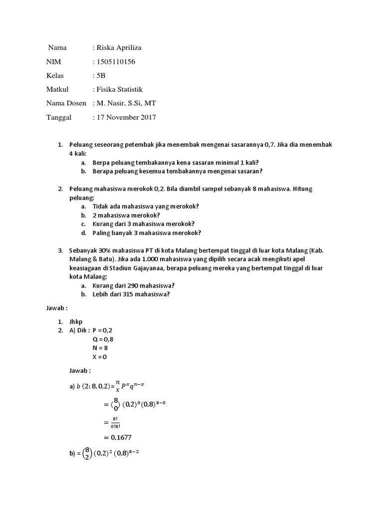 Soal Fistat Nomor 2 | PDF