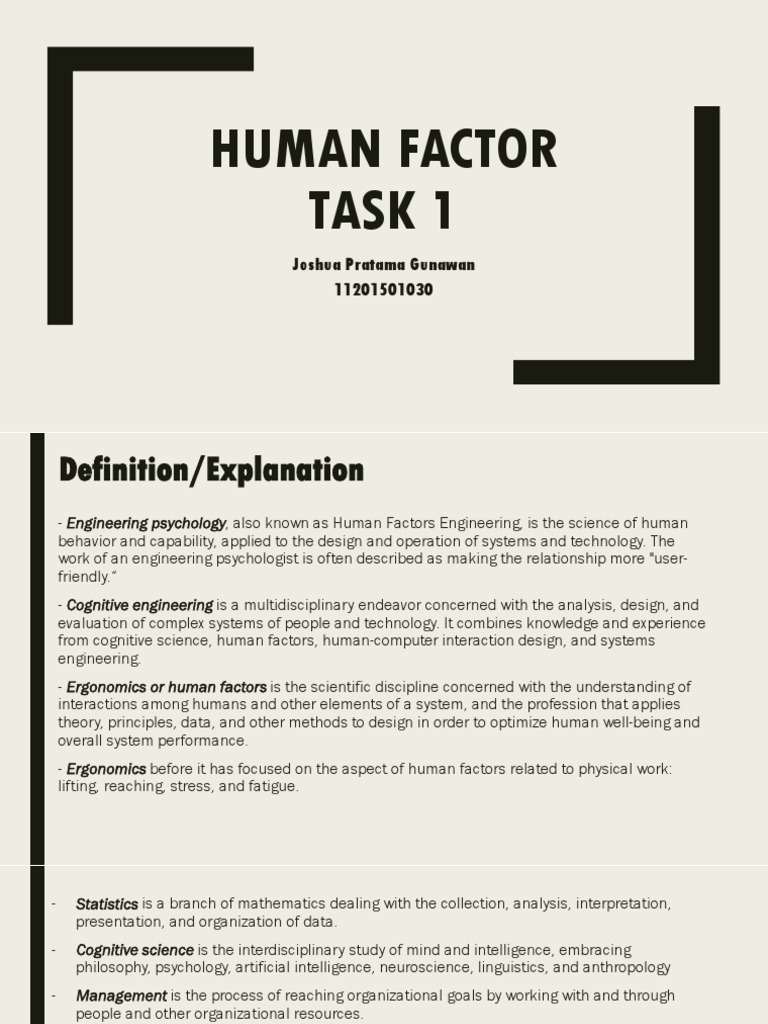 Human Factor Related Terms | PDF | Human Factors And Ergonomics ...