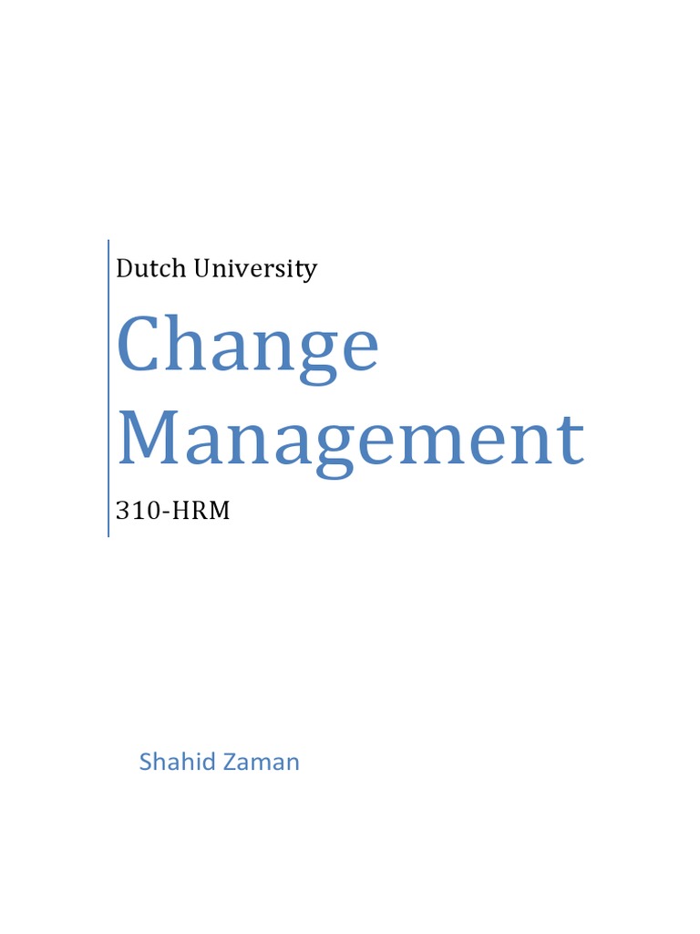 Change Management | PDF | Organizational Culture | Change Management