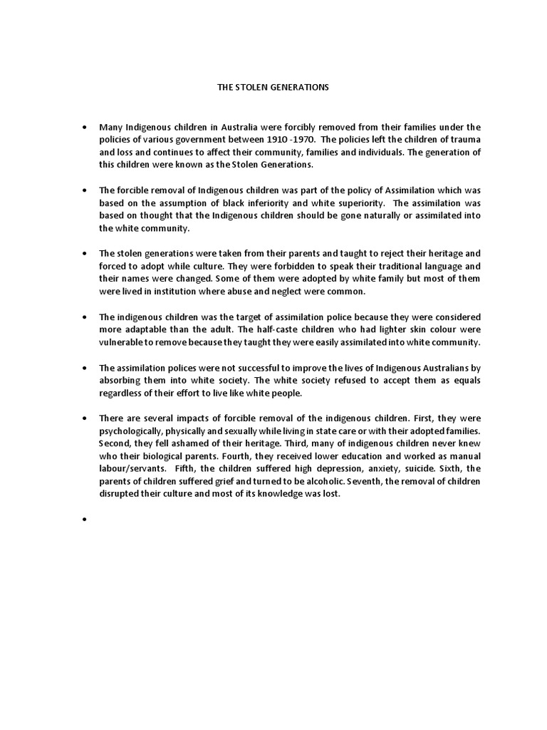 Stolen Generations Education Resources | National Education