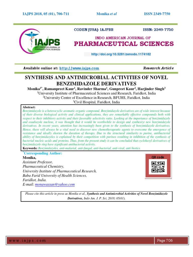 Synthesis and Antimicrobial Activities of Novel Benzimidazole ...