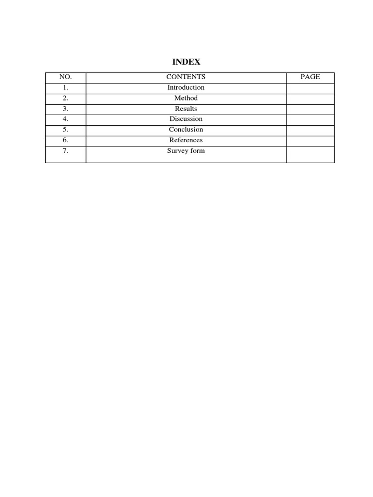 Index: NO. 1. 2. Method 3. Results 4. Discussion 5. Conclusion 6 ...