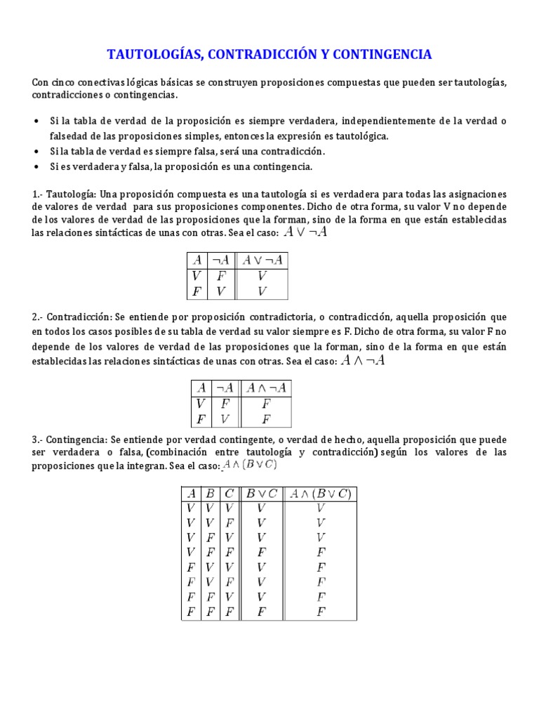TAUTOLOGÍAS | PDF