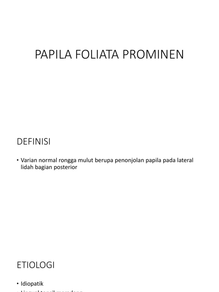 Papila Foliata Prominen | PDF