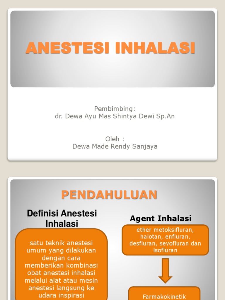 PPT Anestesi Inhalasi | PDF