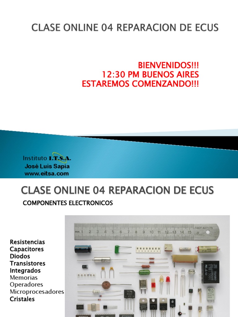 Clase Online 04 Reparacion de Ecus | PDF | Componente electrónico | Resistor