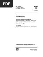 Norma IRAM 1627: Granulometría de Agregados | PDF | Hormigón | Cemento