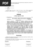 Rešenje o Otkazu Zbog Odlaska U Penziju | PDF