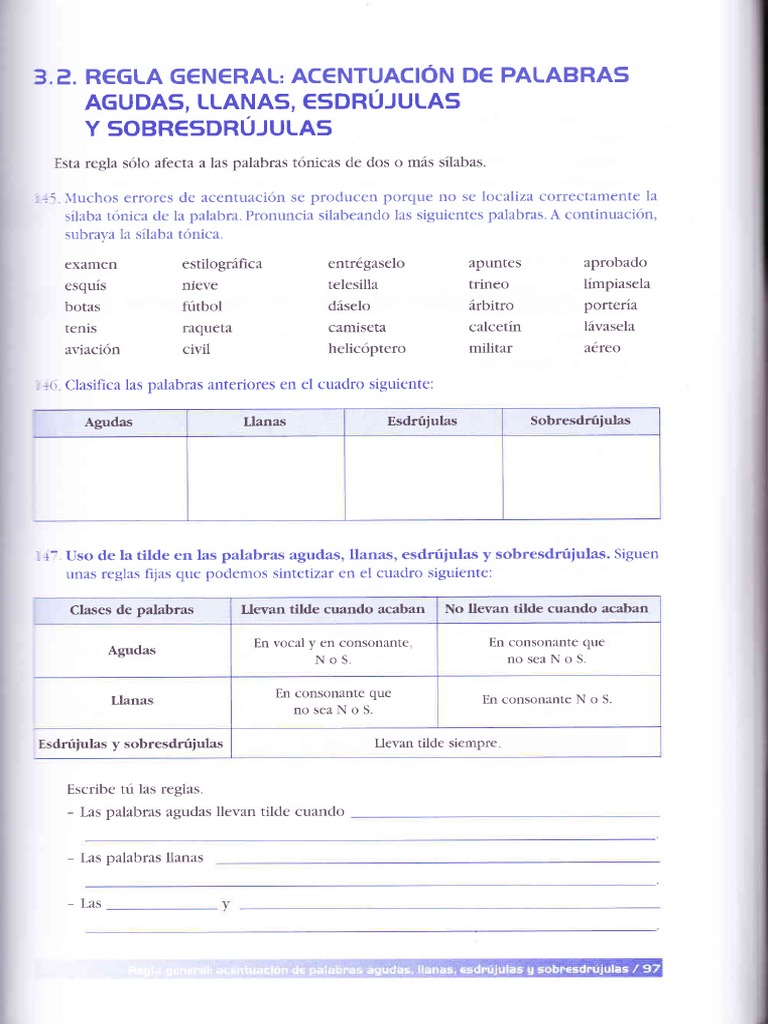 Acentuacion Lengua Española | PDF | Adverbio | Mecánica del lenguaje