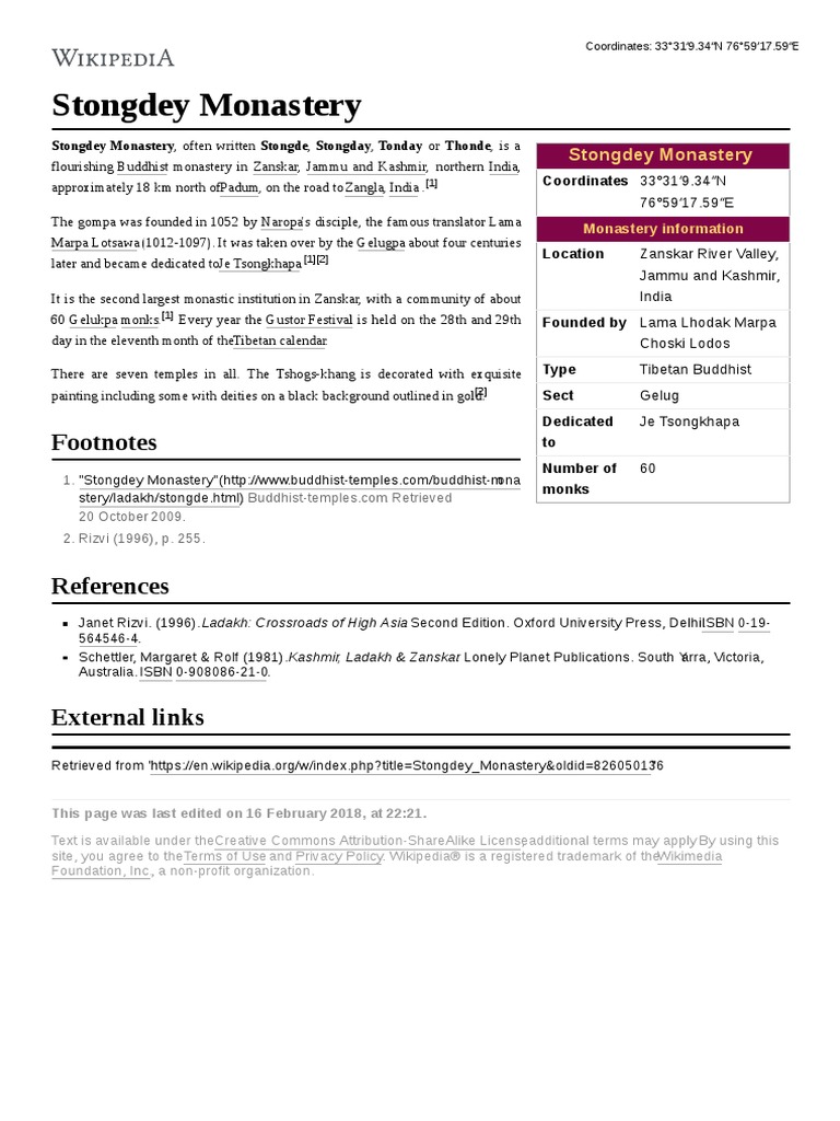 Stongdey Monastery: Footnotes | PDF | Tibetan Philosophy | Tibetan ...