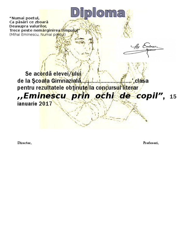 Diploma Eminescu | PDF
