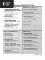 Danielson-Framework-For-Teaching - Chart 1 | PDF
