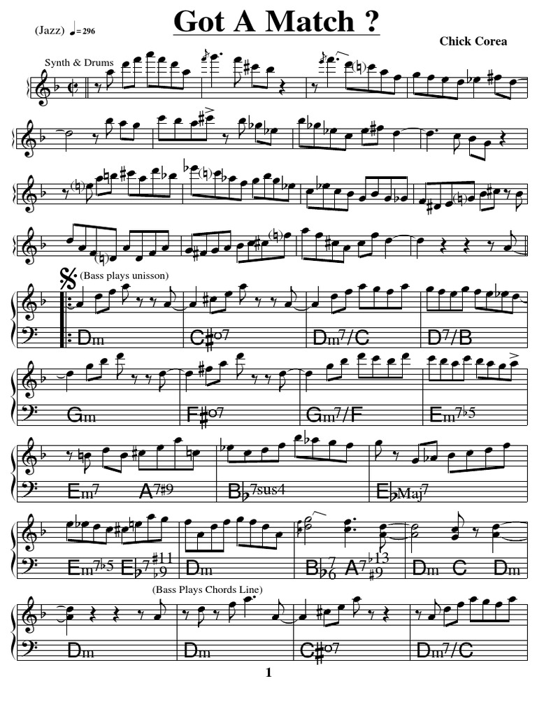 Got A Match - Chick Corea Elektric Band PDF | PDF