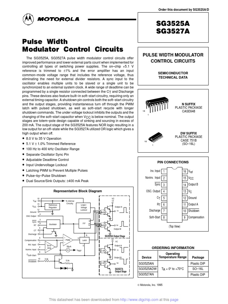 Pulse Width Modulator Control Circuits: Semiconductor Technical Data ...