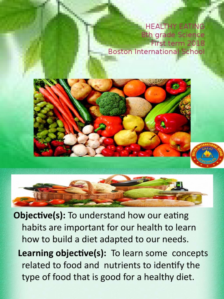 Healthy Eating for 8th Graders | PDF | Vegetables | Carbohydrates
