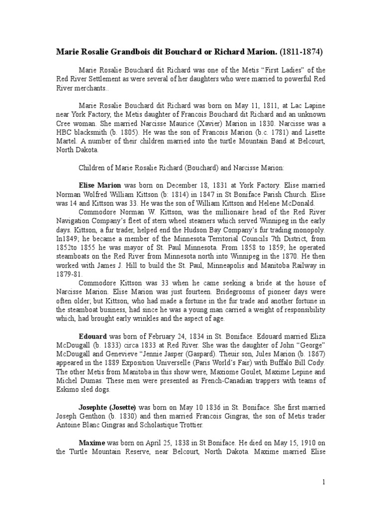 Marion Marie Rosalie B 1811 | PDF | Indigenous Peoples Of North America ...