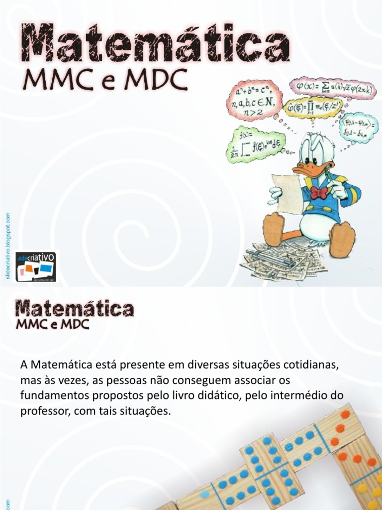 Matematica MMC e MDC | Matemática | Ciência