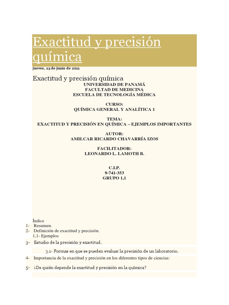 Exactitud y precisión en química: definición, importancia y factores ...