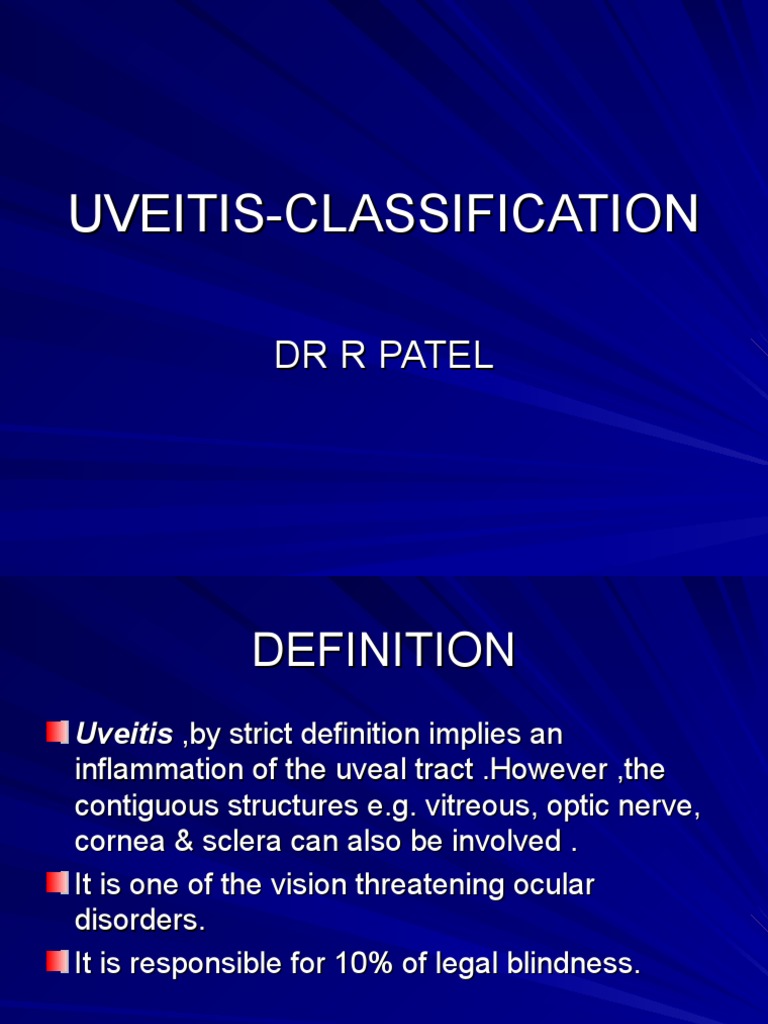 Uveitis Classification | PDF | Diseases And Disorders | Medicine