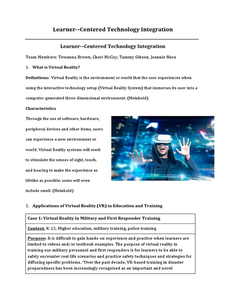Live Version Learner-Centered Technology Integration Project ...