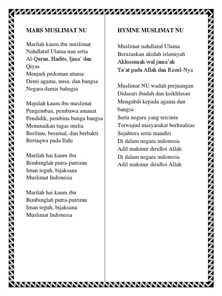 Mars Muslimat Nu | PDF