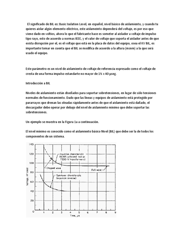 El Significado de BIL Es | PDF | Subestacion electrica | Transformador