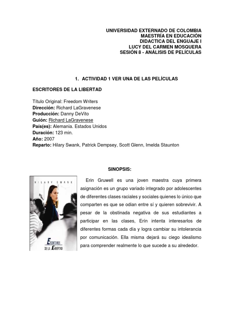 Analisis de Peliculas | PDF | Maestros