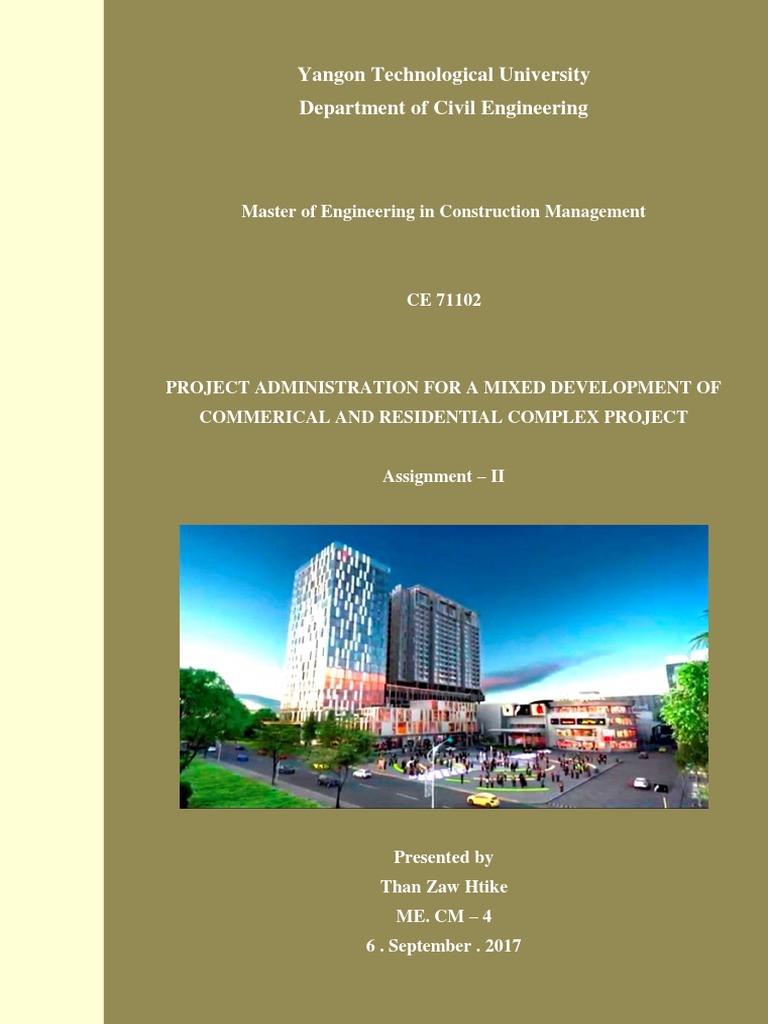Yangon Technological University Department of Civil Engineering | PDF ...