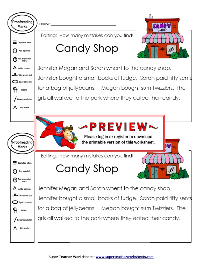 Editing Candy Shop | PDF | English Grammar | Morphology