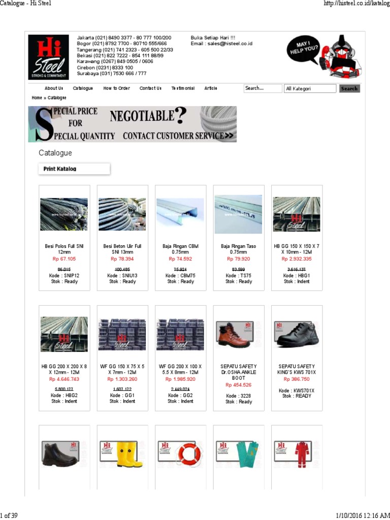Catalogue - Hi Steel | PDF