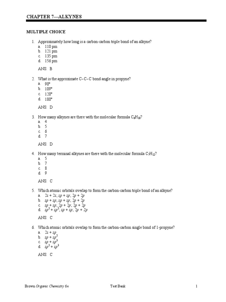 CH 7 Test Bank PDF | PDF | Chemical Reactions | Chemical Compounds