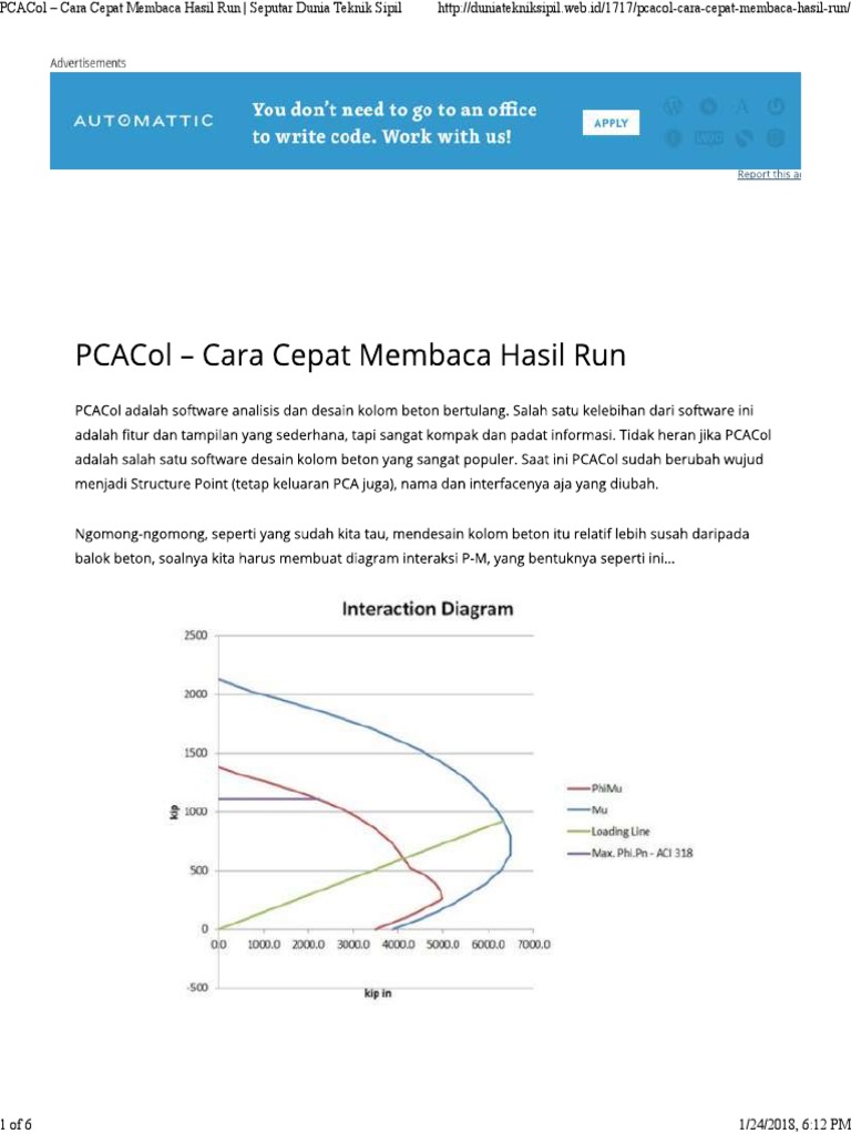 PCACol - Cara Cepat Membaca Hasil Run - Seputar Dunia Teknik Sipil | PDF