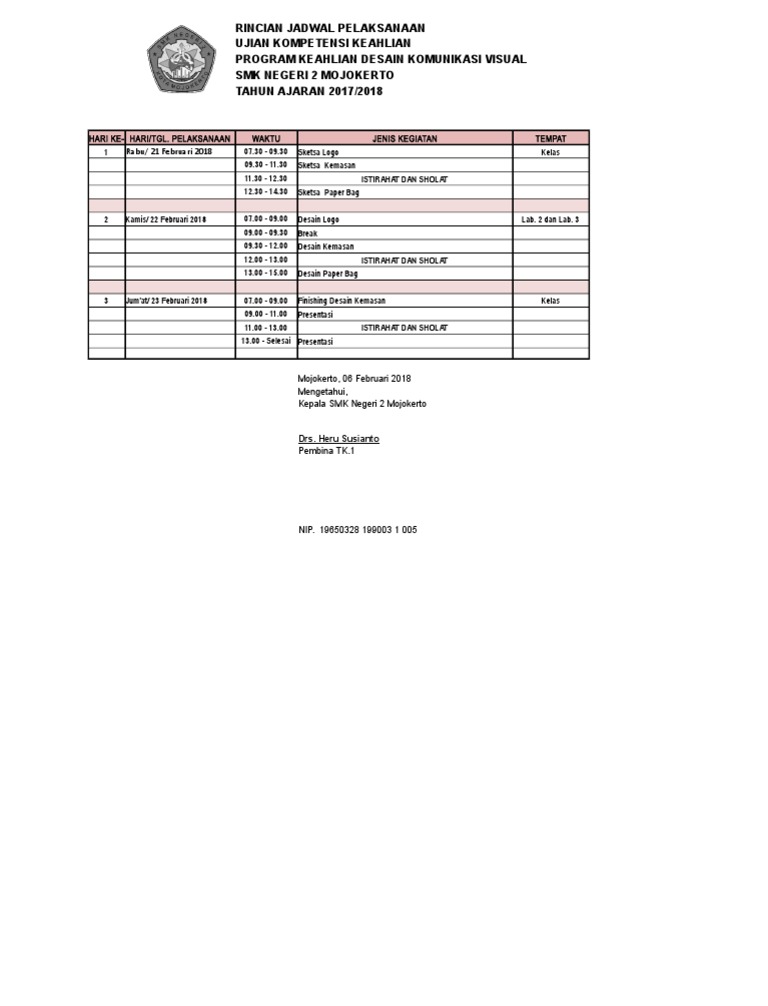 Jadwal Kegiatan Ukk Dkv 18 Pdf