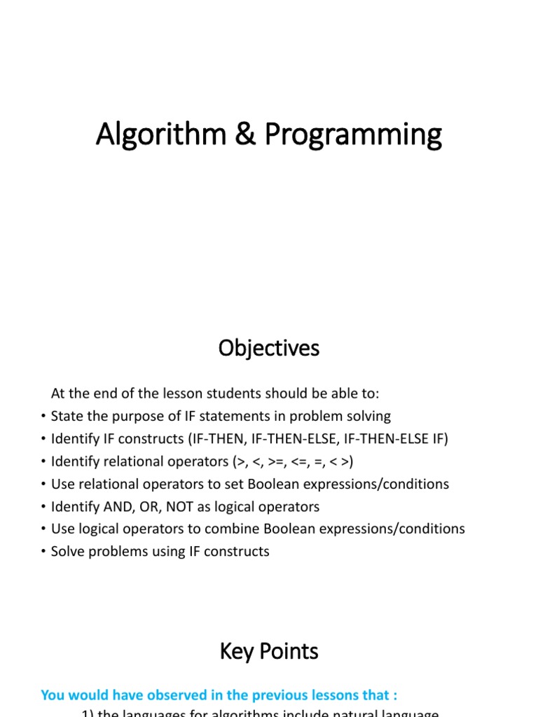 If Statement | PDF | Algorithms | Computer Programming