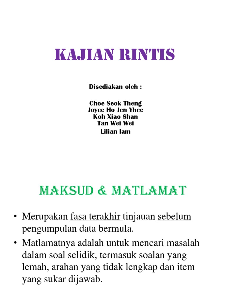 Kajian Rintis | PDF