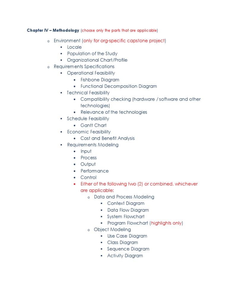 Only For Org-Specific Capstone Project: Chapter IV - Methodology | PDF