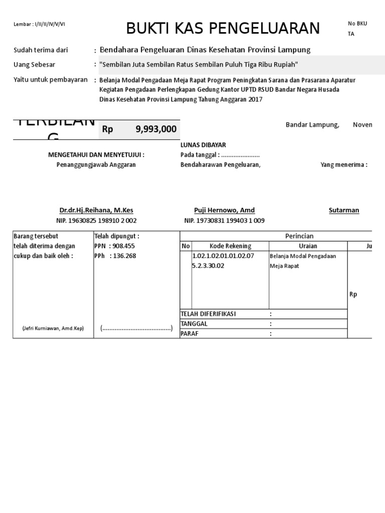KWITANSI BKP Kosong | PDF
