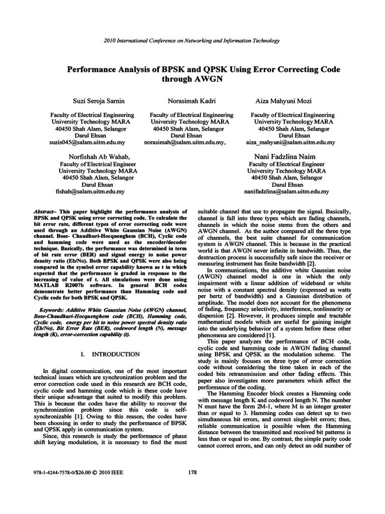Psk And Qpsk Pdf Forward Error Correction Computer Data