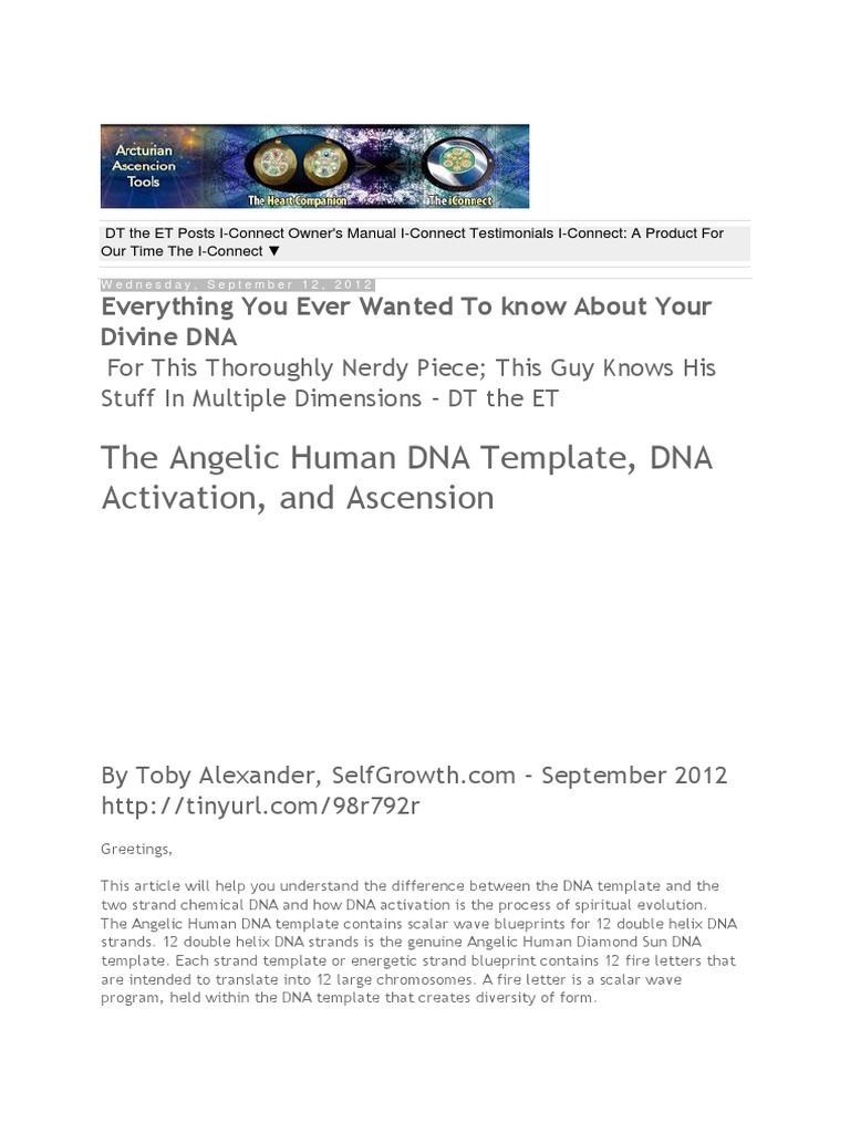 Angelic Dna Activation | PDF | Dna | Genetics